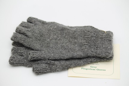Grey Fingerless Gloves - Barnacre Alpacas